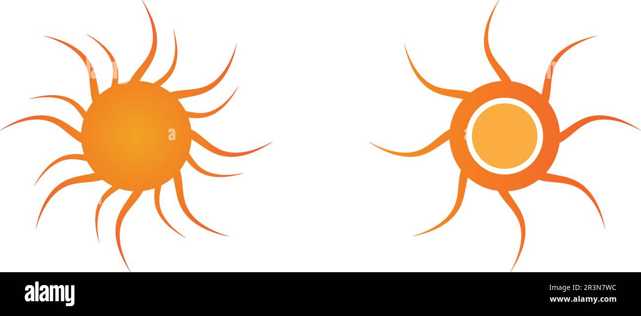 Sun logo and symbols star icon web Vector Stock Vector Image & Art - Alamy