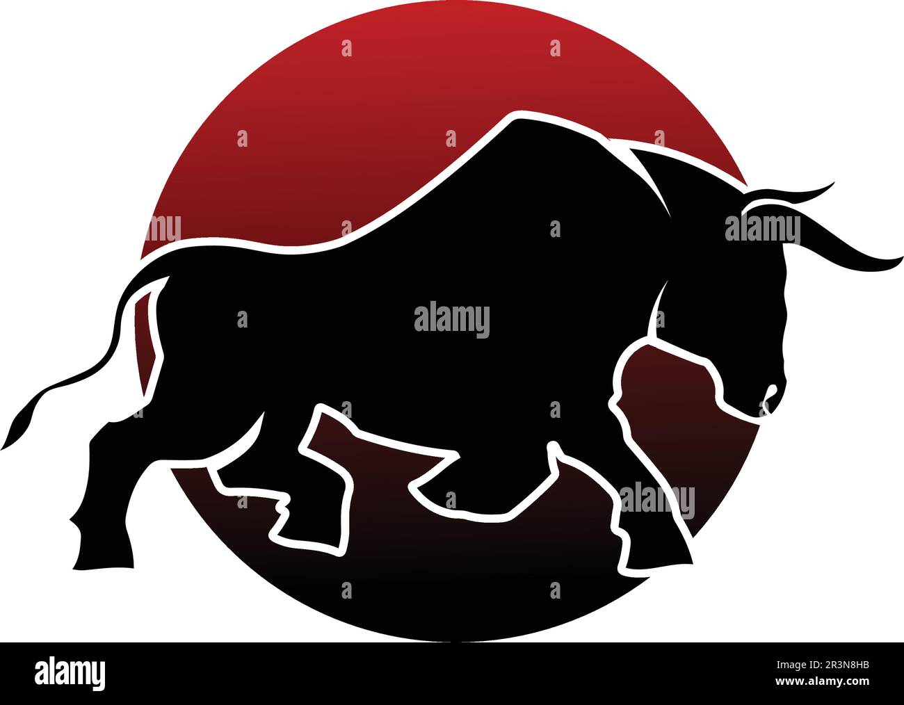 Bull horn logo and symbols template icons app Stock Vector Image & Art ...