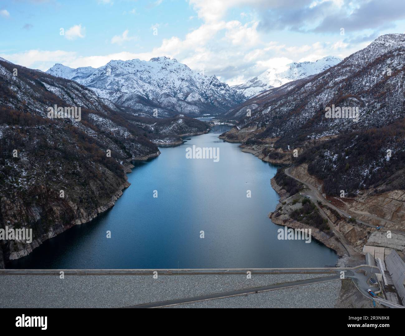 Aerial view blue lagoon mountains hi-res stock photography and images ...