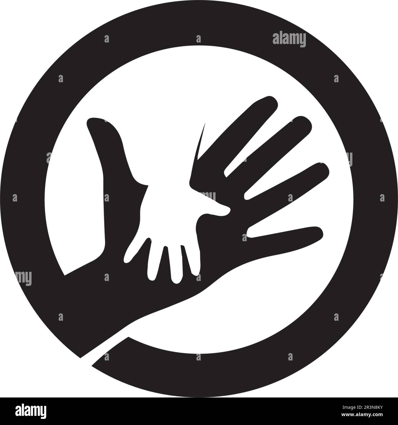 Hand and help vector logo and symbols template icons app Stock Vector ...