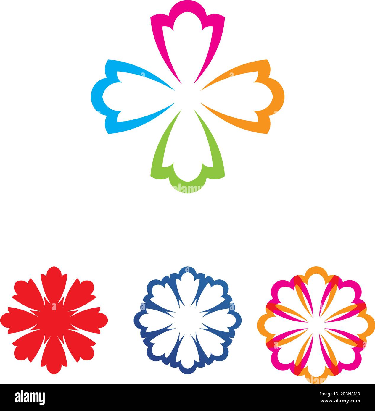 Vector Lotus Flower Sign for Wellness, Spa and Yoga. Vector ...