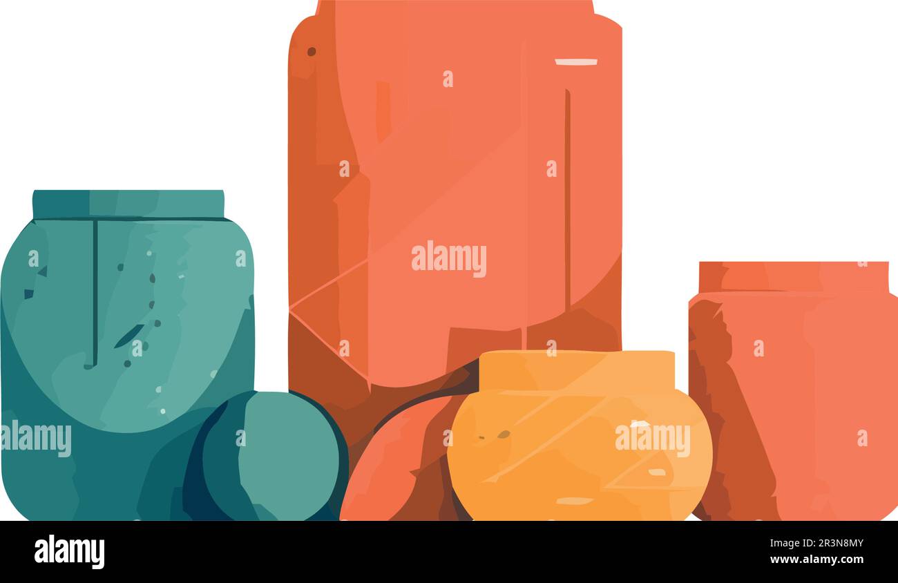 food containers on white background Stock Vector Image & Art - Alamy