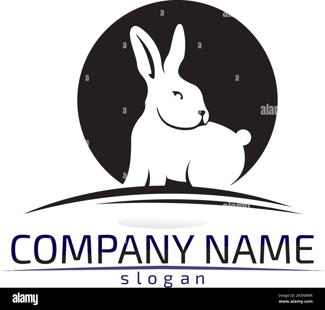 Rabbit vector Logo template and animal icon design Stock Vector Image ...