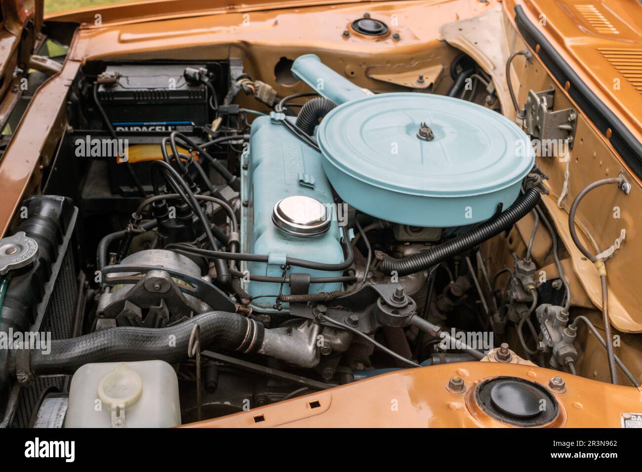Datsun Cherry engine. Lytham Hall Classic Car Show 2023 Stock Photo - Alamy