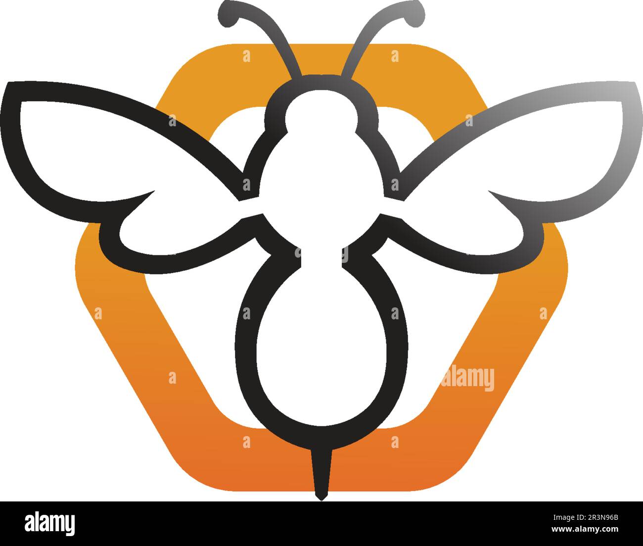 vector bee honey honey bee logo nice orange sweet unique warm design ...
