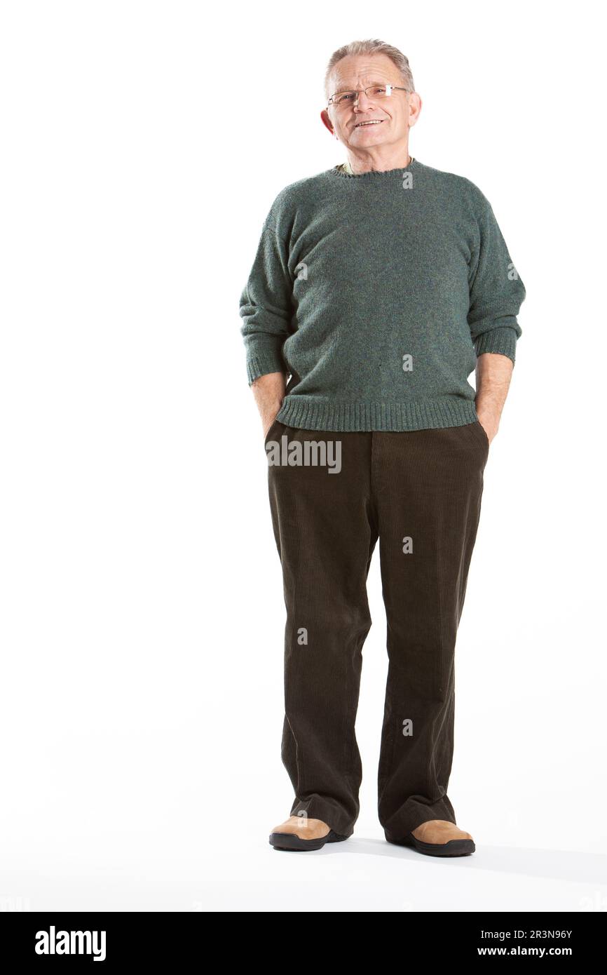 Senior Citizens: Calm. A relaxed senior man with his hands in pockets ...