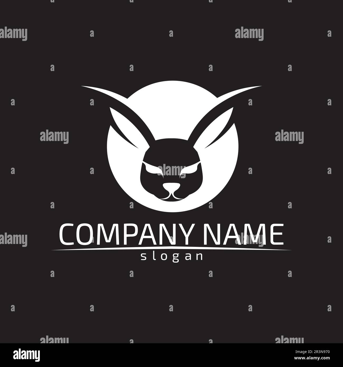 Rabbit vector Logo template and animal icon design Stock Vector Image ...
