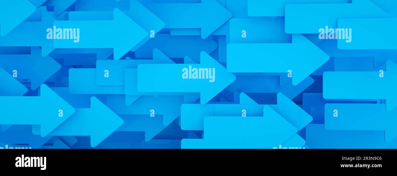 Blue arrows background panoramic Stock Photo - Alamy