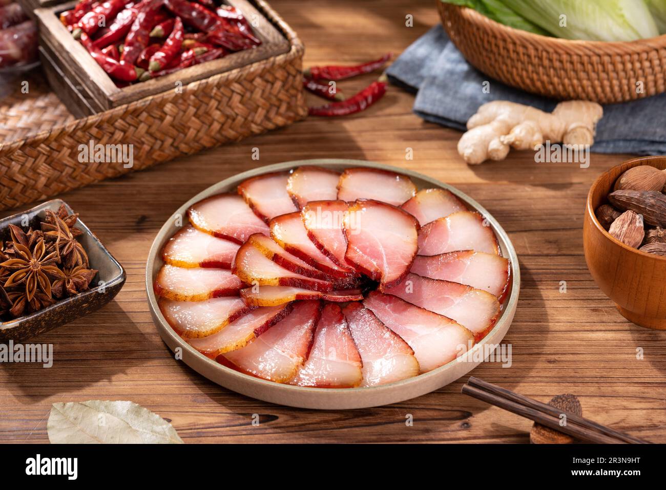 Chinese food Preserved Pork，smoked Bacon，cured meat Stock Photo - Alamy