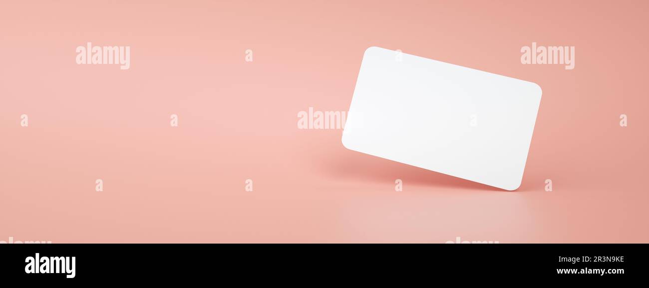 Blank white card panoramic layout Stock Photo - Alamy