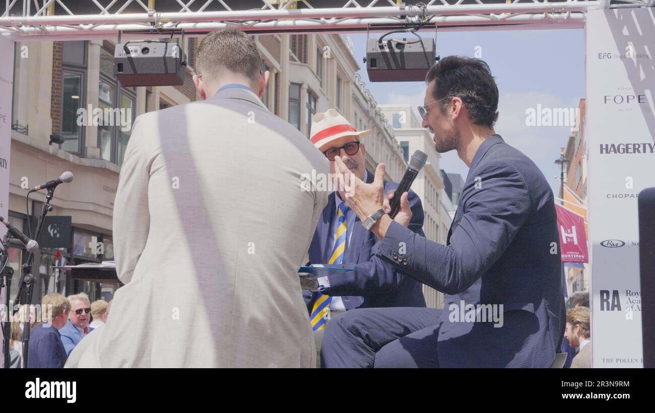 London, UK, 24th May 2023, Side angle shot of David Gandy talking at ...