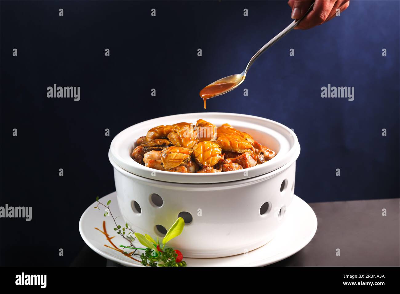 Appetizer dish conch meat，sea Snail slices in Soy Sauce ,Gastropod ...