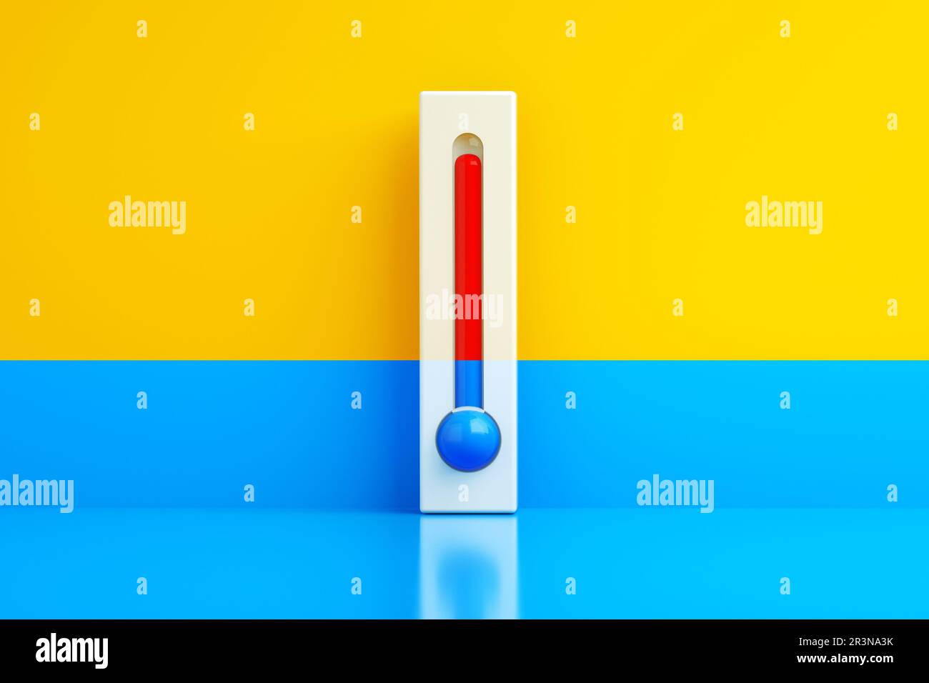Blue and red thermometer Stock Photo - Alamy