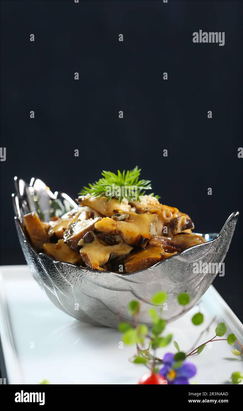 Appetizer dish conch meat，sea Snail slices in Soy Sauce ,Gastropod ...