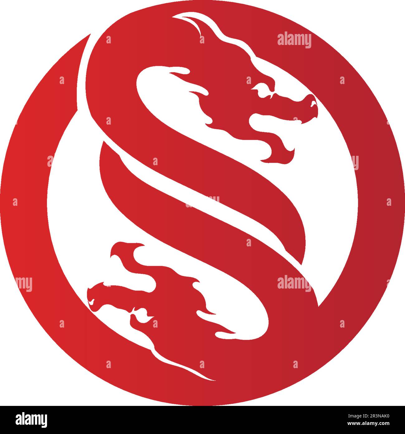 Head dragon flat color logo template vector illustration design Stock ...