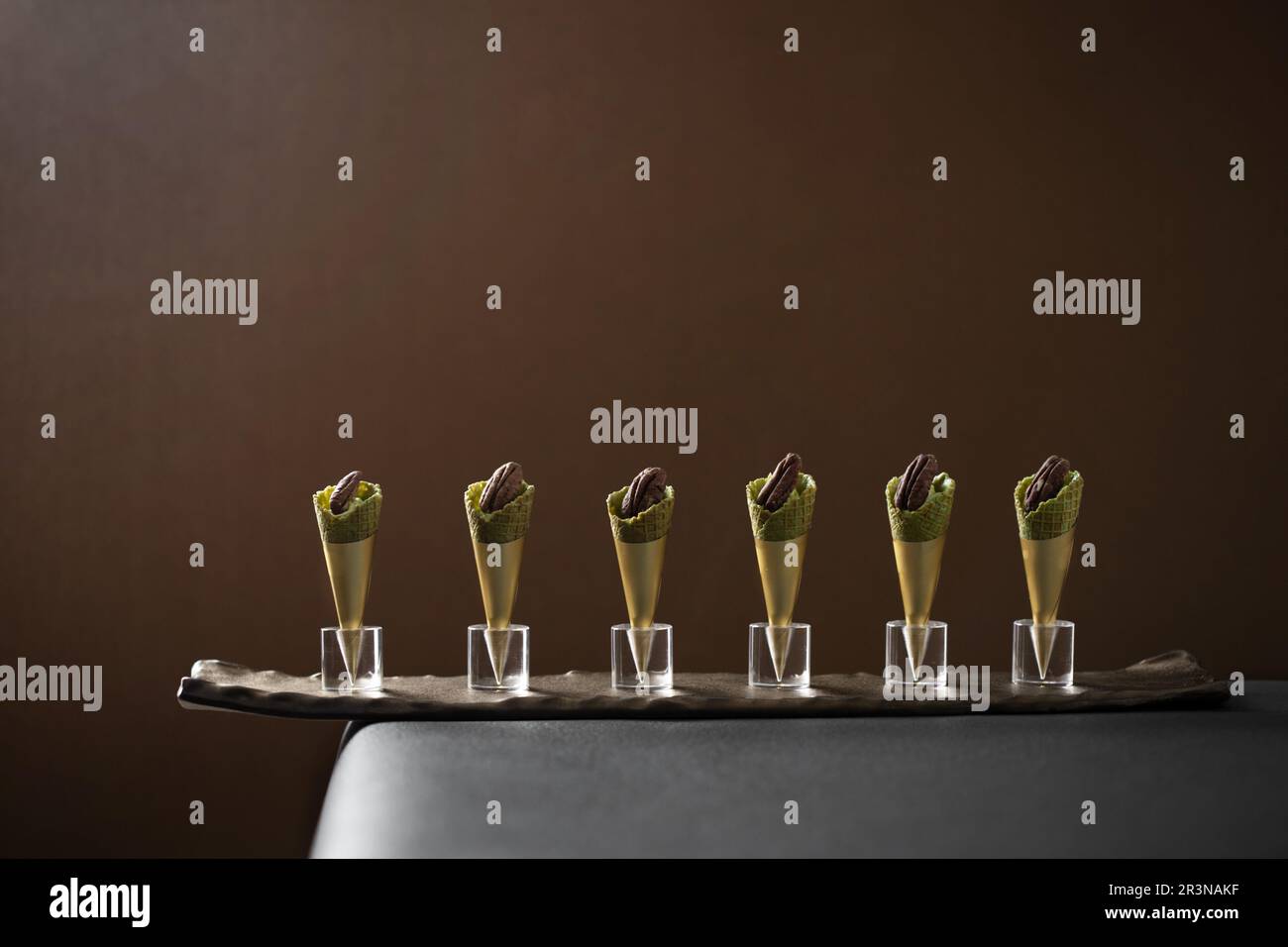 Two tone smoothie ice cream，chocolate and matcha ice cream。 Stock Photo ...