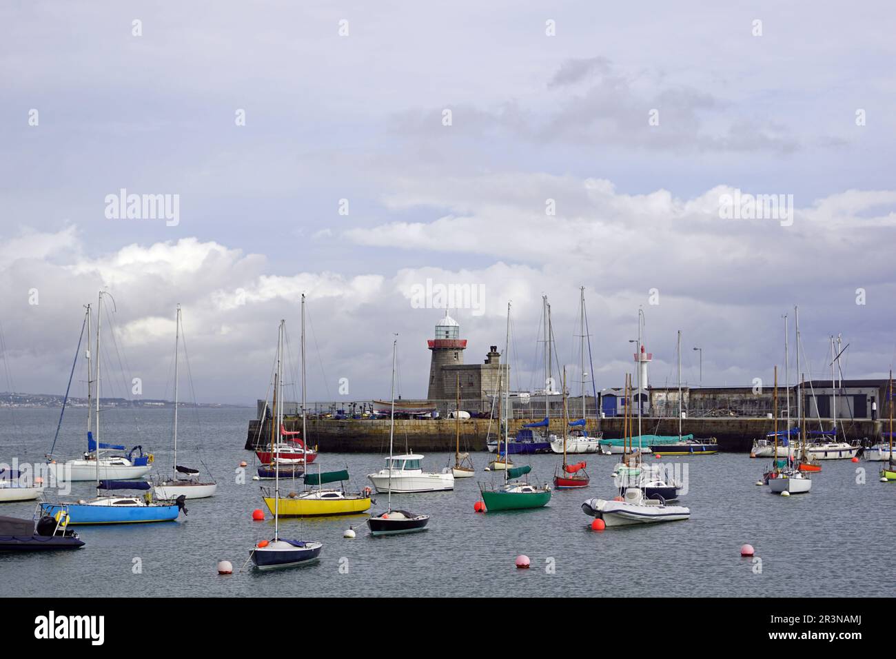 Old Howth Harbour Lighthouse Stock Photo - Alamy
