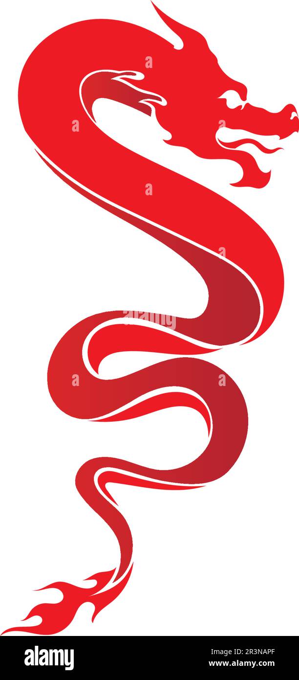 Head dragon flat color logo template vector illustration design Stock ...