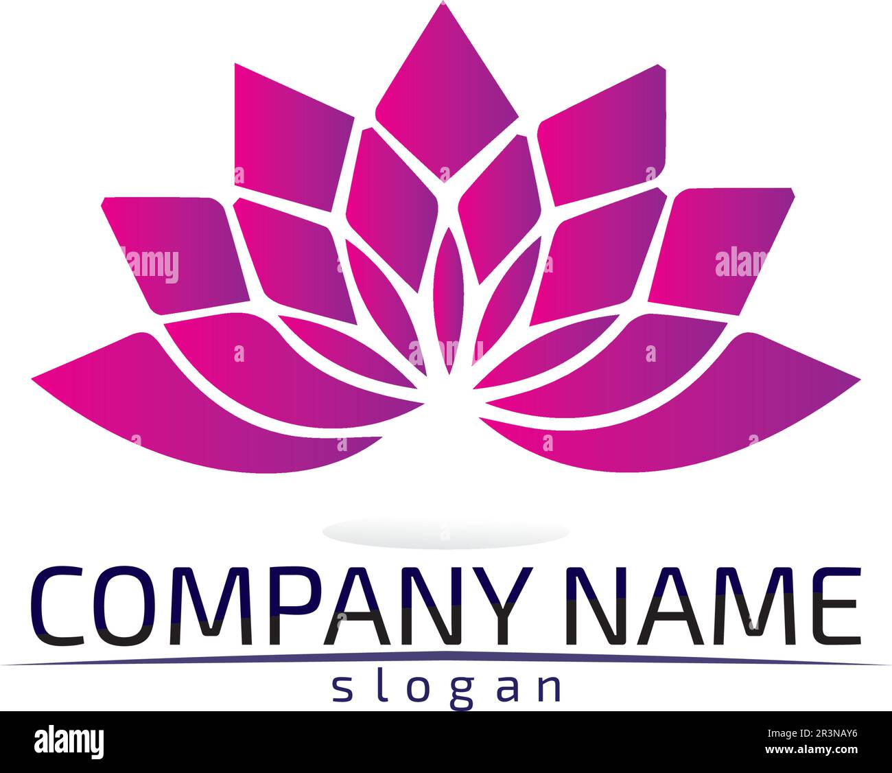 Vector Lotus Flower Sign for Wellness, Spa and Yoga. Vector ...