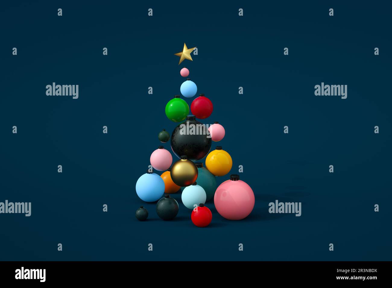 Christmas tree 3d balls hi-res stock photography and images - Alamy