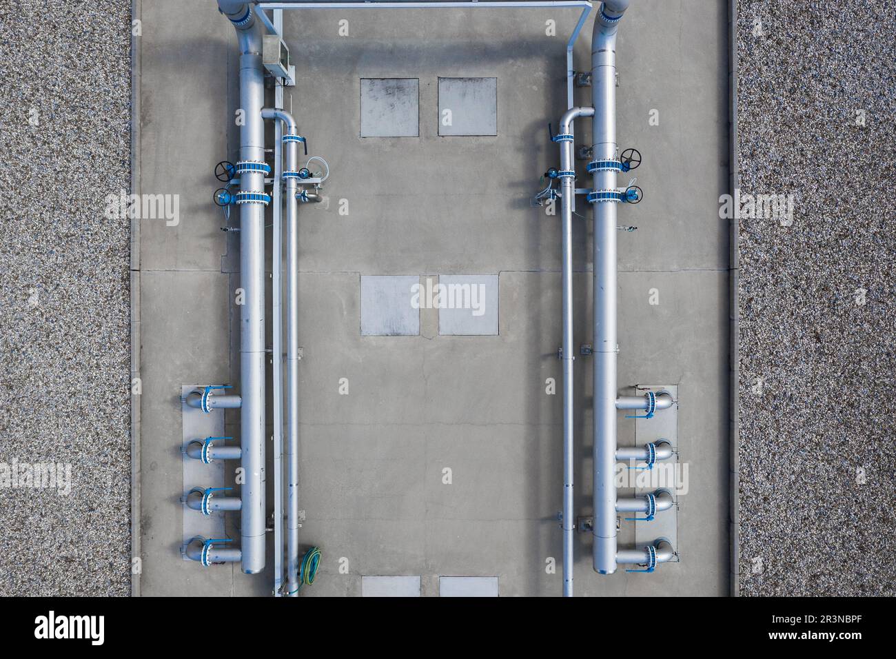 High angle of construction of metal pipelines and tubes with ...