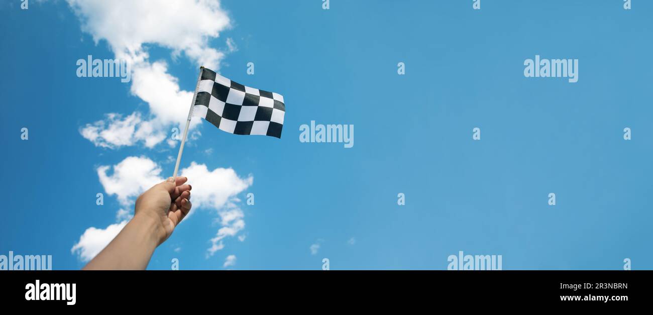 Checkered race flag Stock Photo - Alamy