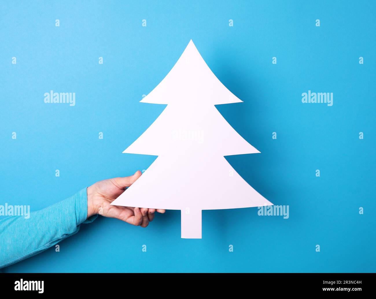 Christmas tree in hand Stock Photo - Alamy