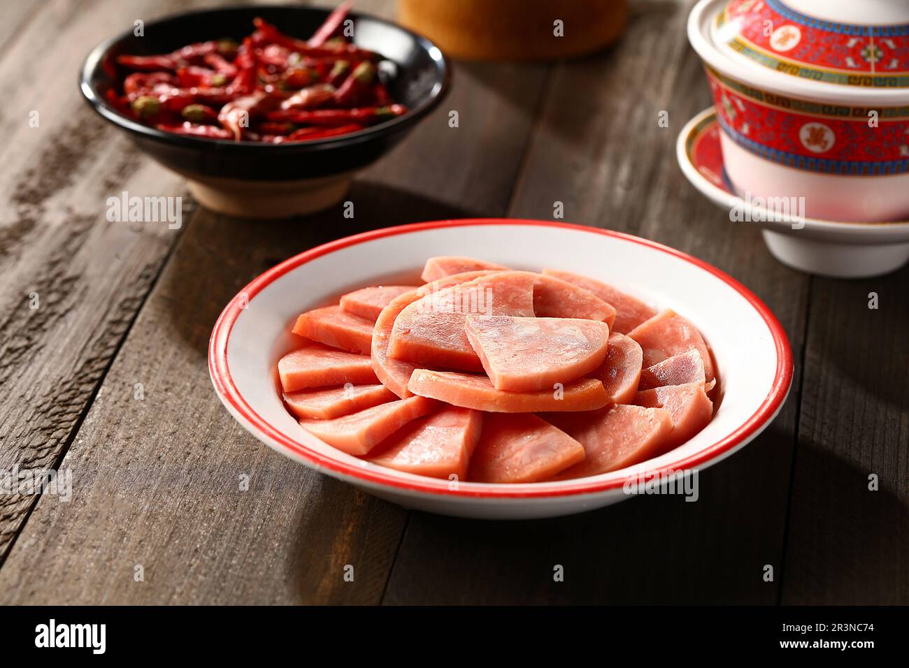 slice Luncheon Ham for hot pot,yakiniku, sukiyaki and shabu used Stock ...