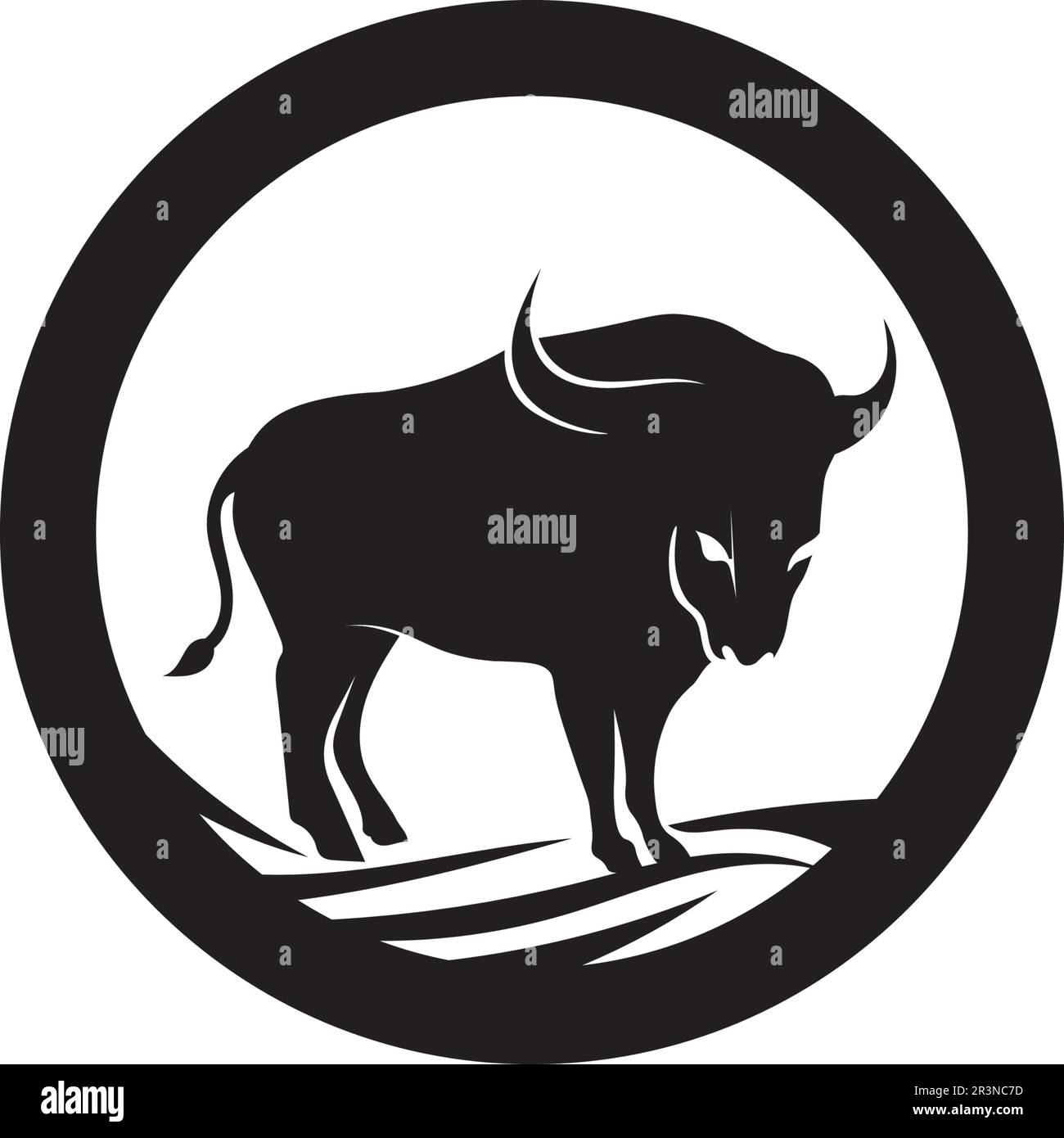 Bull horn logo and symbols template icons app Stock Vector Image & Art ...
