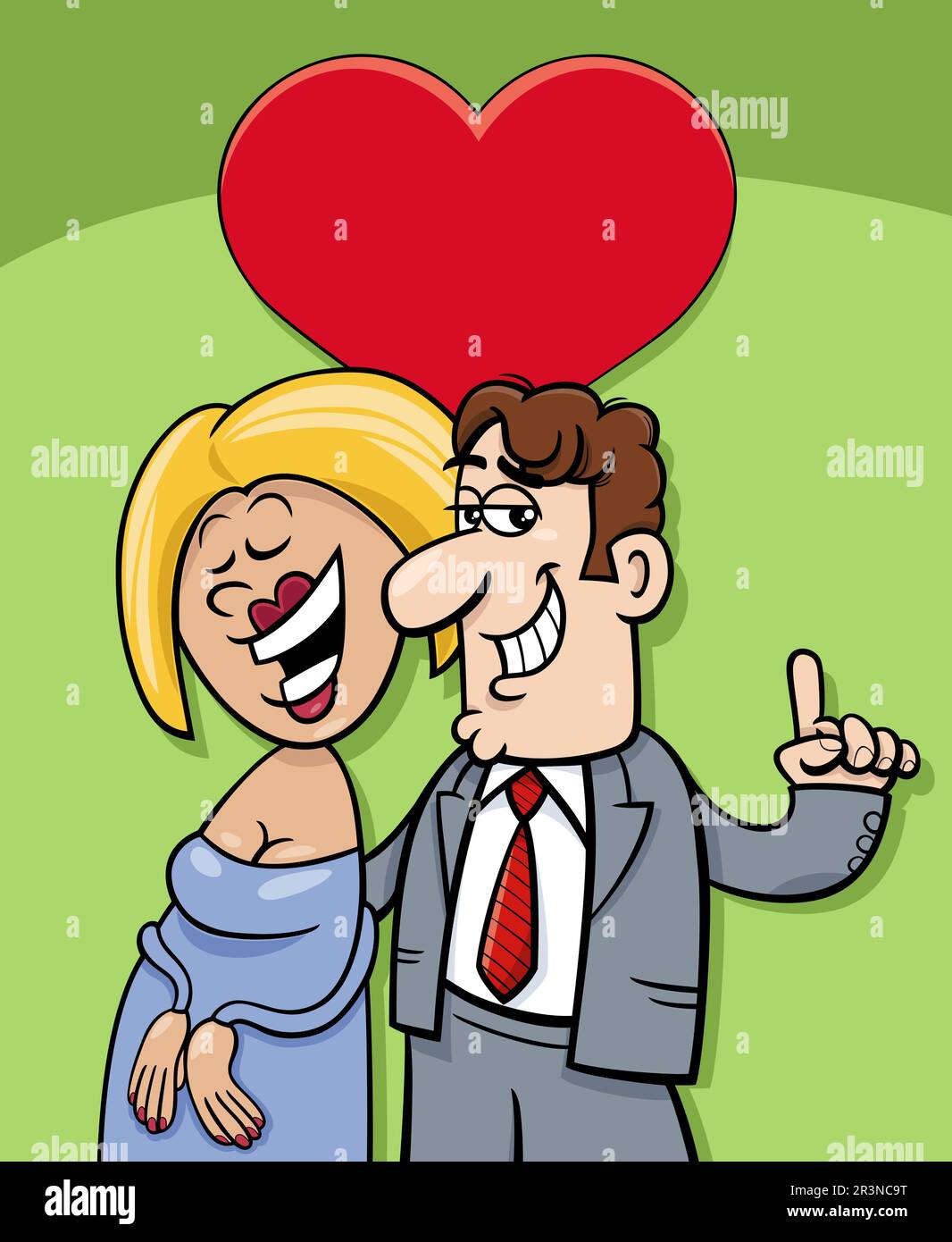Cartoon illustration man in love hi-res stock photography and images ...
