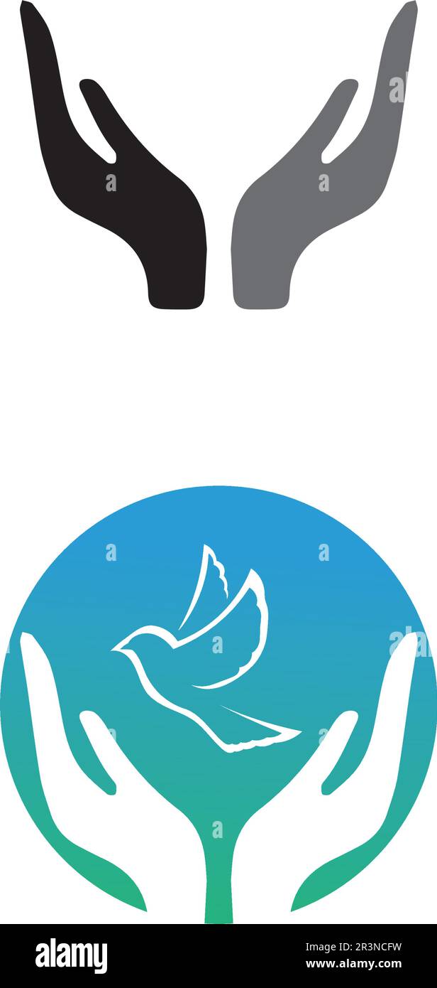 Hand and help vector logo and symbols template icons app Stock Vector ...
