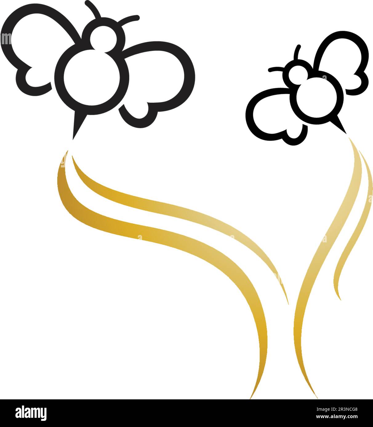 vector bee honey honey bee logo nice orange sweet unique warm design ...