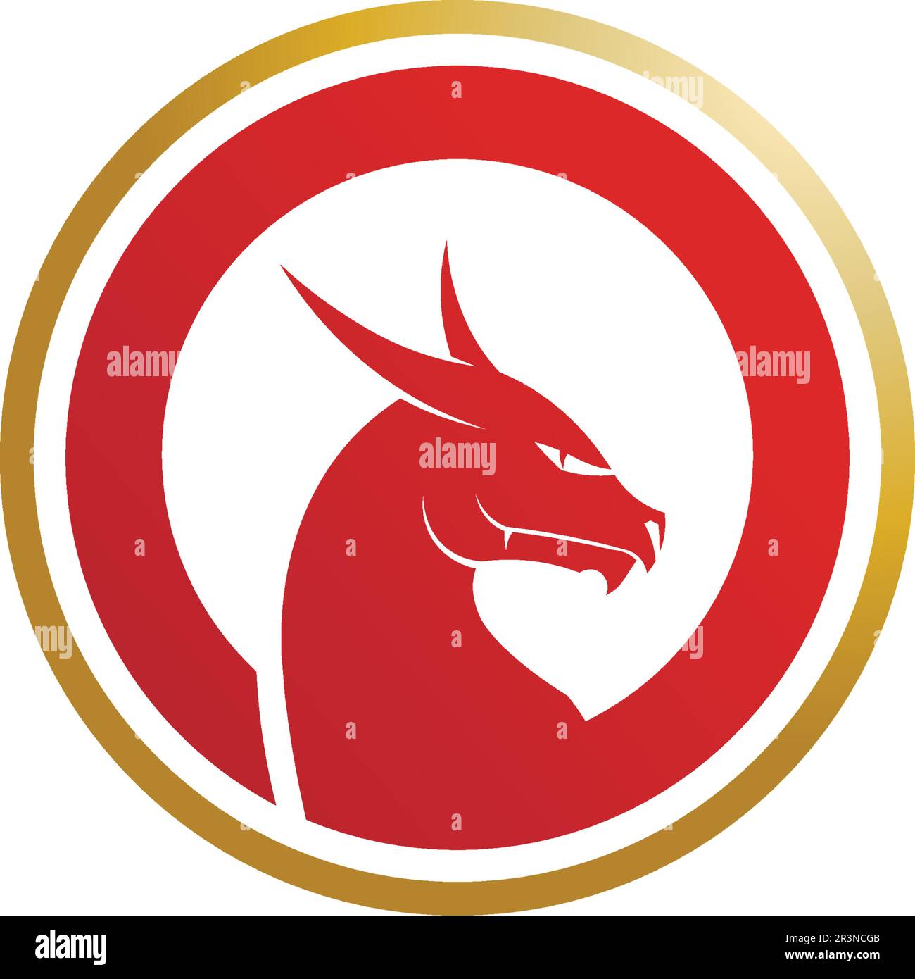 Head dragon flat color logo template vector illustration design Stock ...
