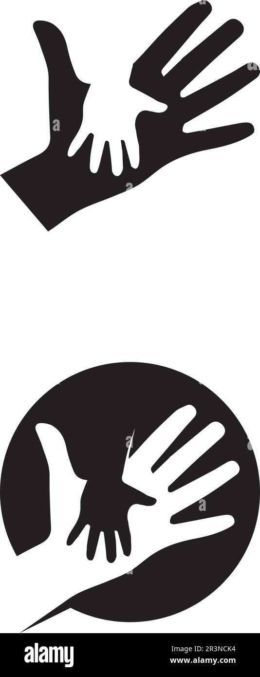 Hand and help vector logo and symbols template icons app Stock Vector ...