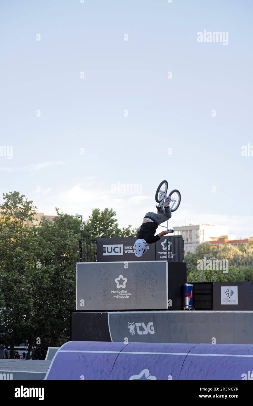 Montpellier, France. 28th May, 2022. BMX Freestyle competition at the ...
