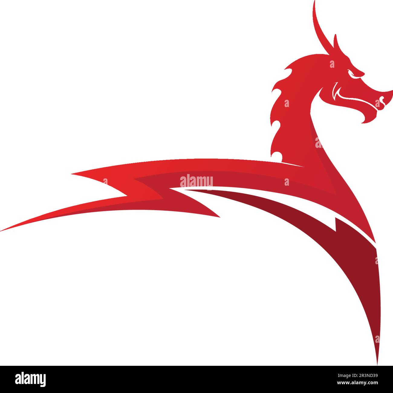Head dragon flat color logo template vector illustration Stock Vector ...