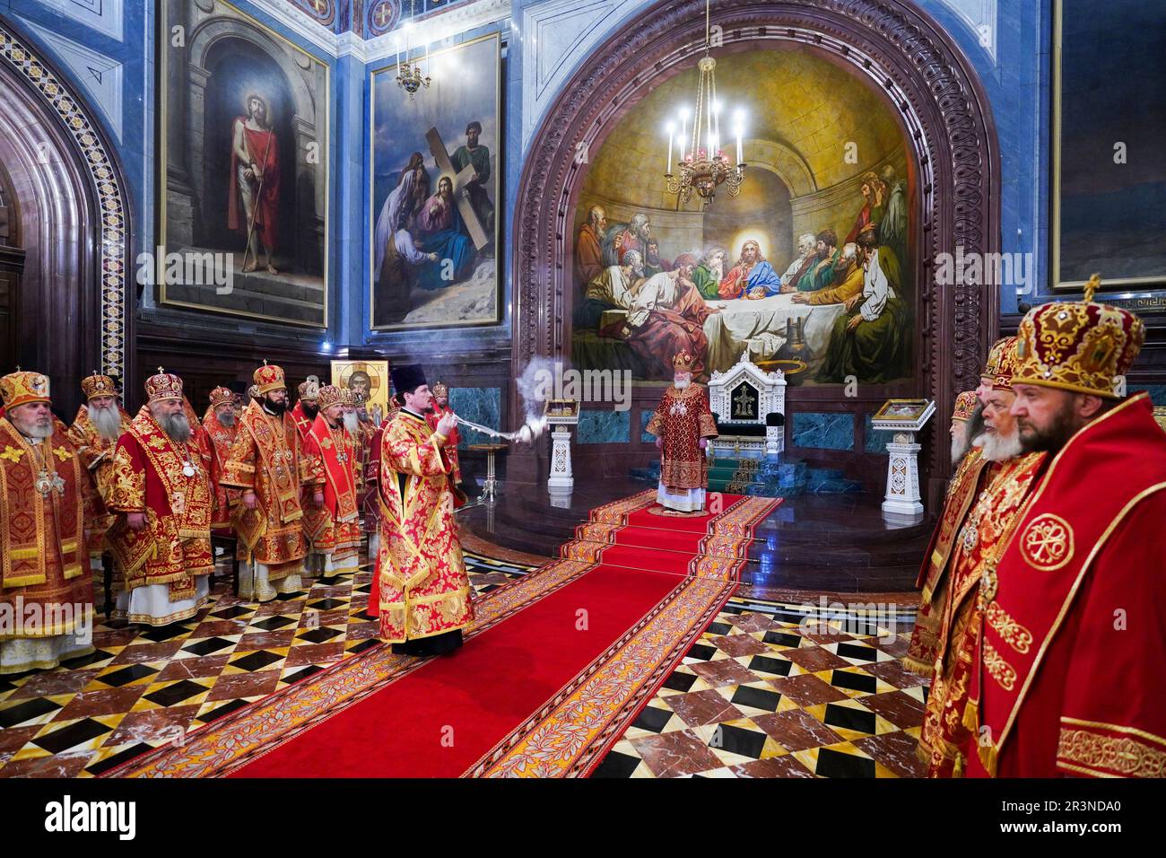 In this handout photo released by Russian Orthodox Church Press Service ...