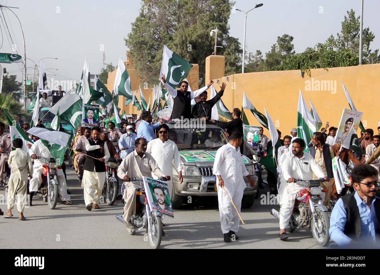 Activists of Balochistan Awami Party (BAP) are holding rally to ...