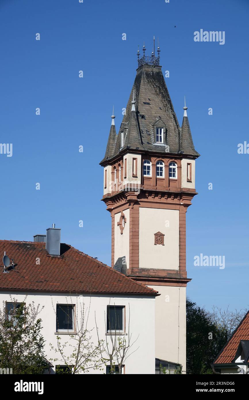 Tower of the Deuster Castle in Kitzingen Stock Photo - Alamy
