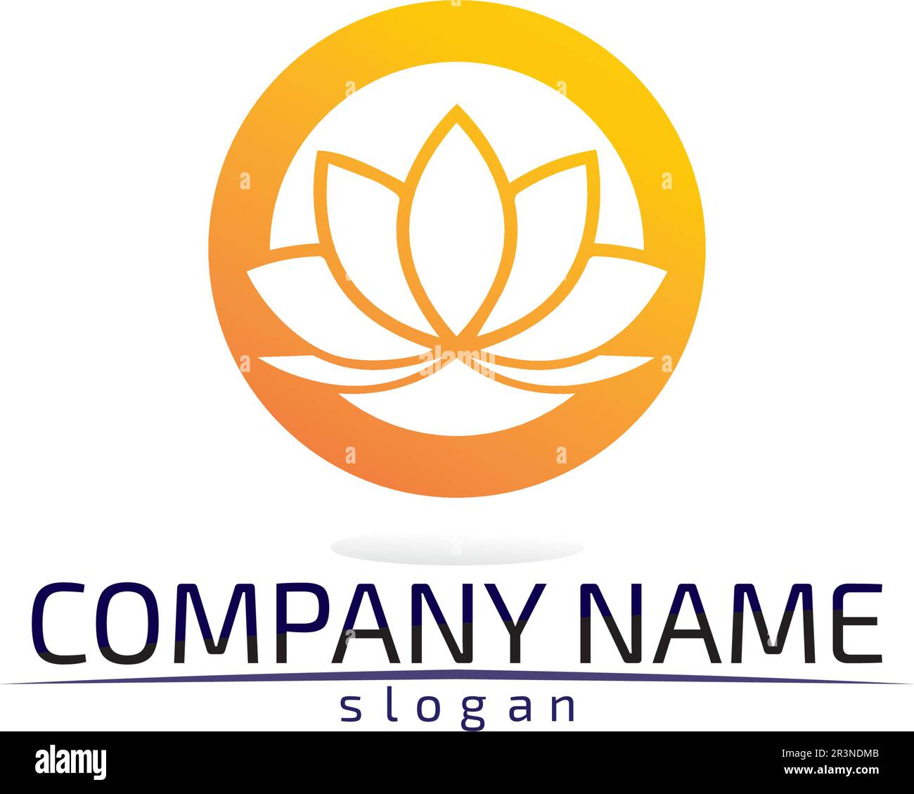 Vector Lotus Flower Sign for Wellness, Spa and Yoga. Vector ...