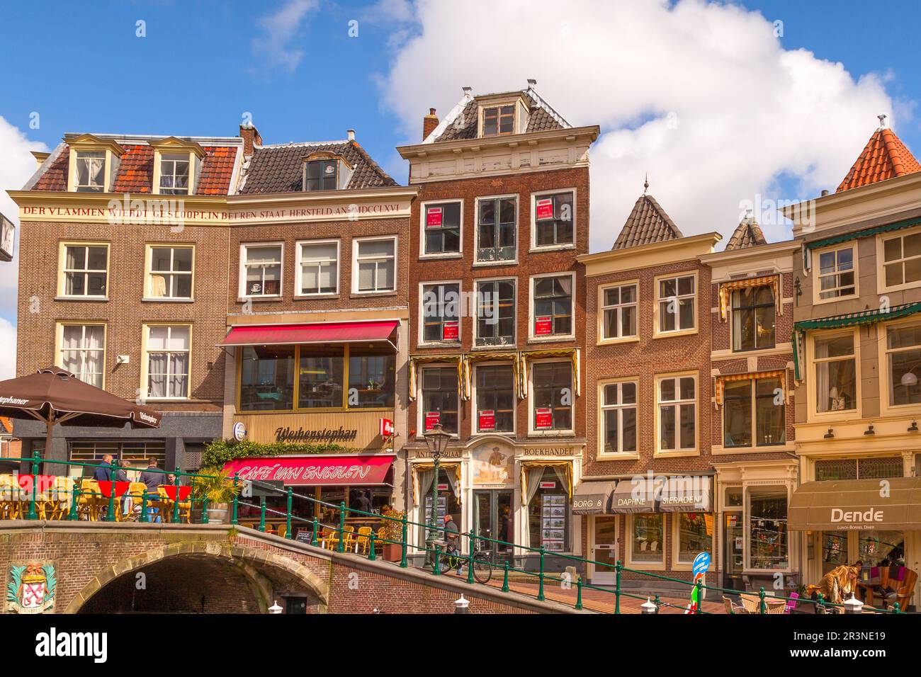 Traditional houses view in Leiden, Netherlands Stock Photo - Alamy