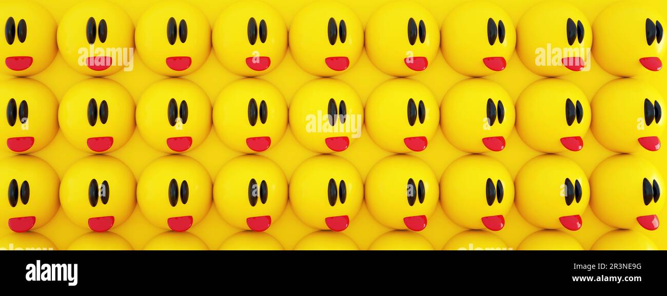 Emoticon smiley face yellow web hi-res stock photography and images - Alamy