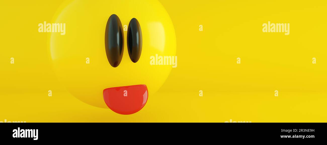 Emoticon showing tongue Stock Photo - Alamy