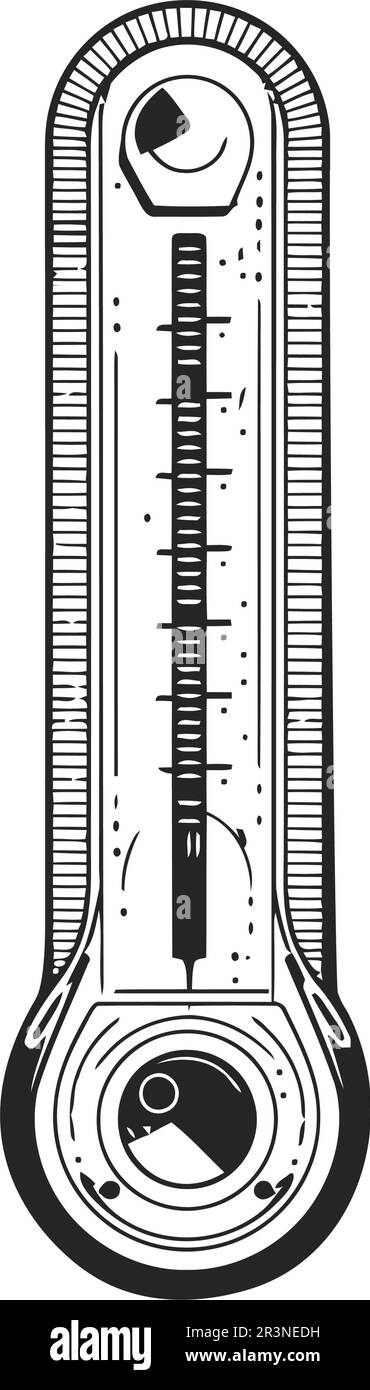 Temperature gauge icon measures heat in Celsius Stock Vector Image ...