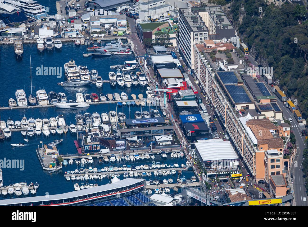 Illustration Monaco, F1 Paddock during the Formula 1 Grand Prix de ...