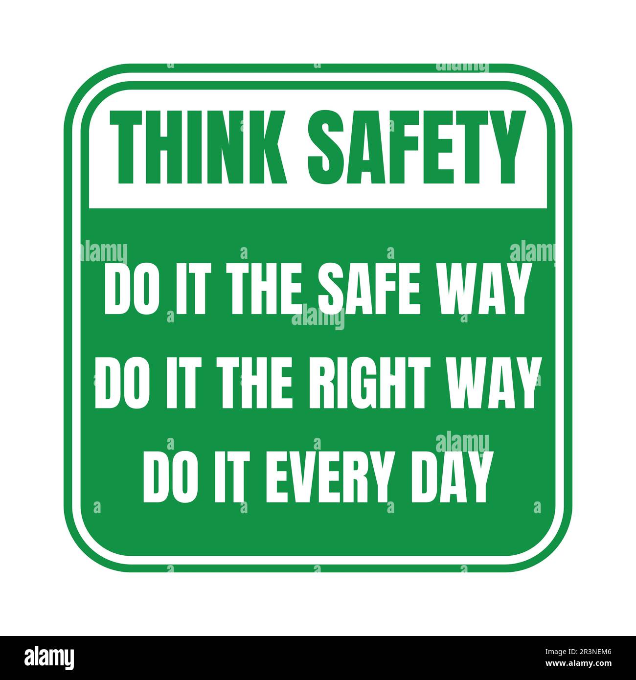 Think safety message symbol icon Stock Photo - Alamy
