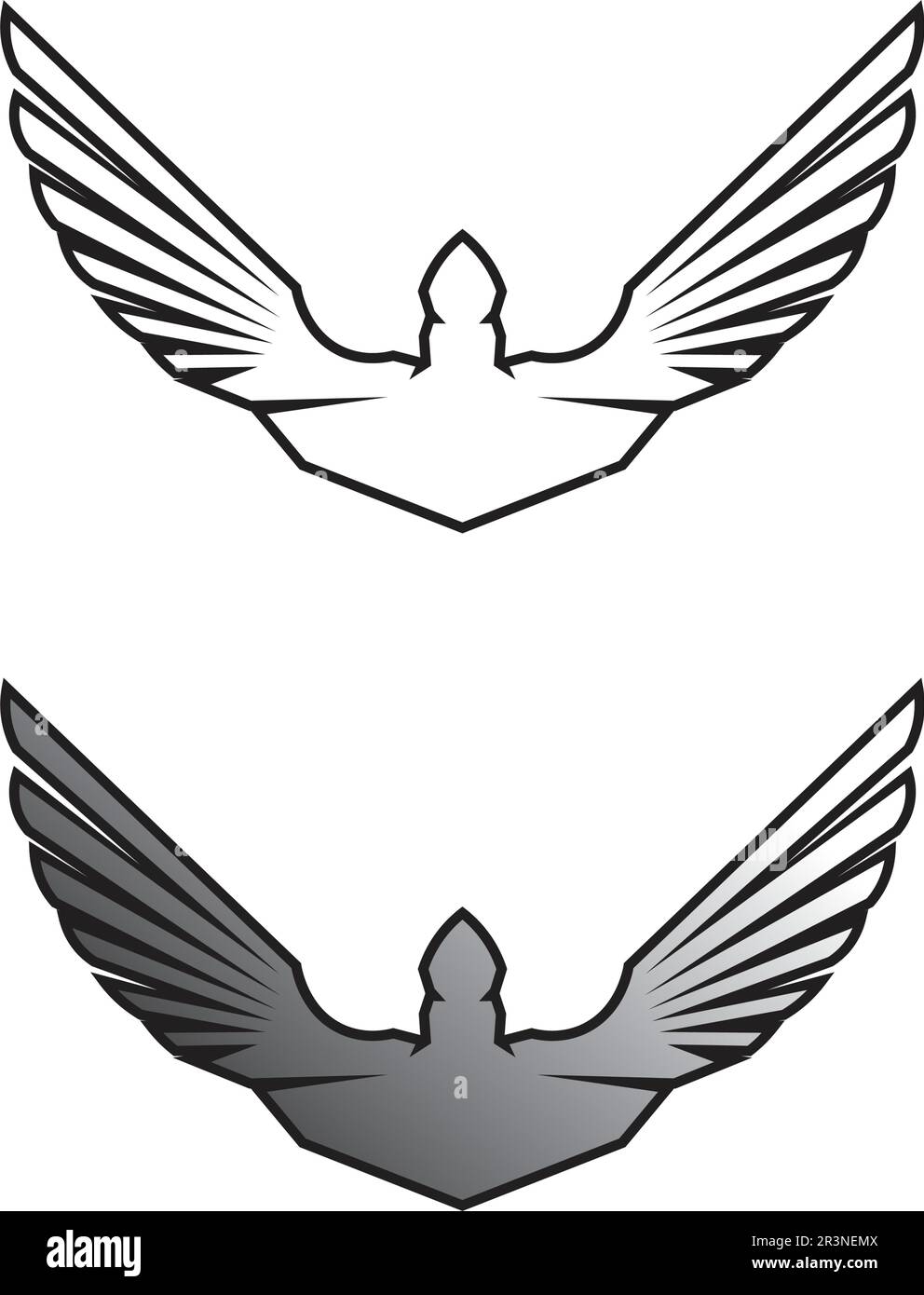 Falcon Vector Drawing Of Wings