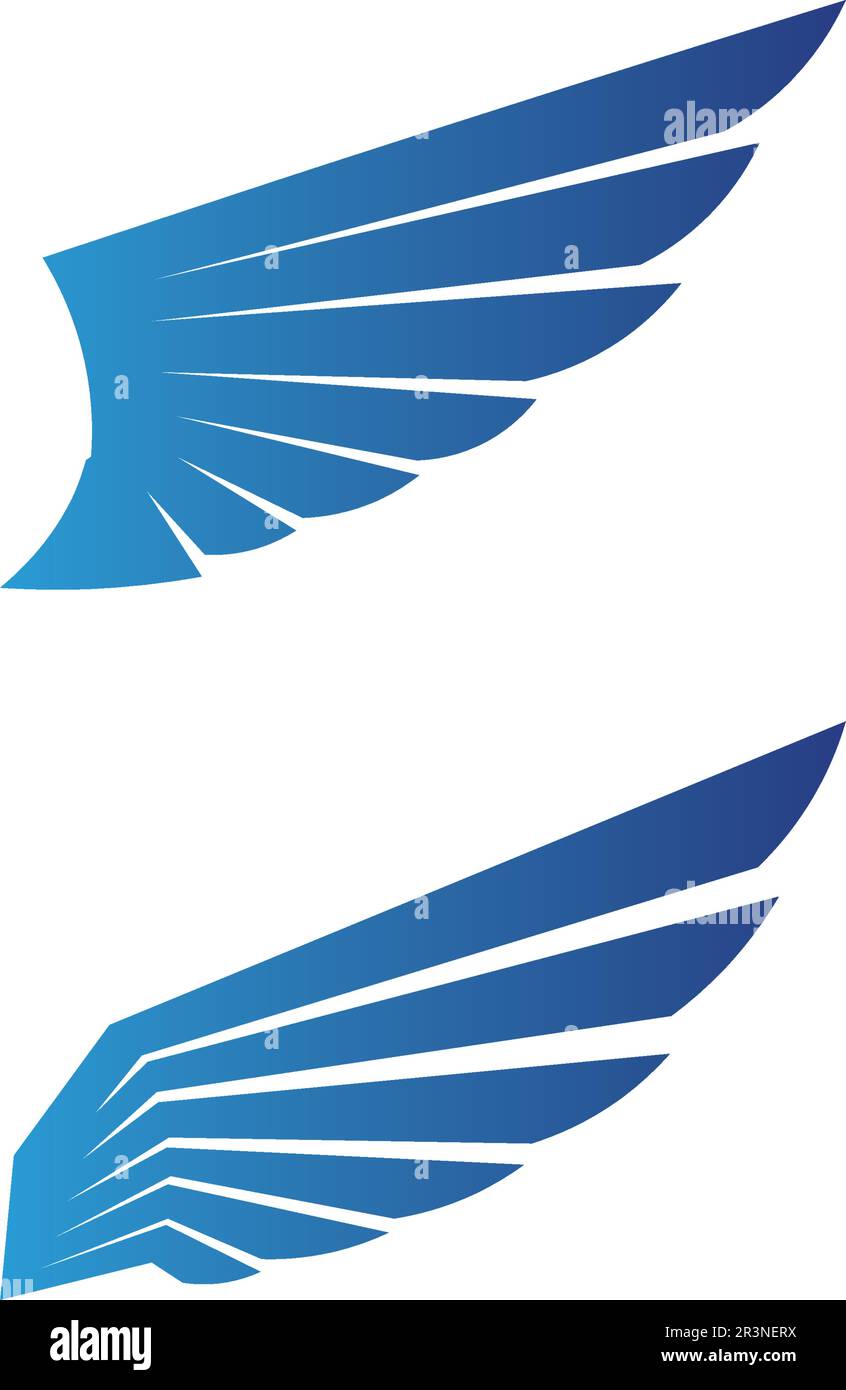 Falcon Wings Logo Template vector icon logo design Stock Vector Image ...