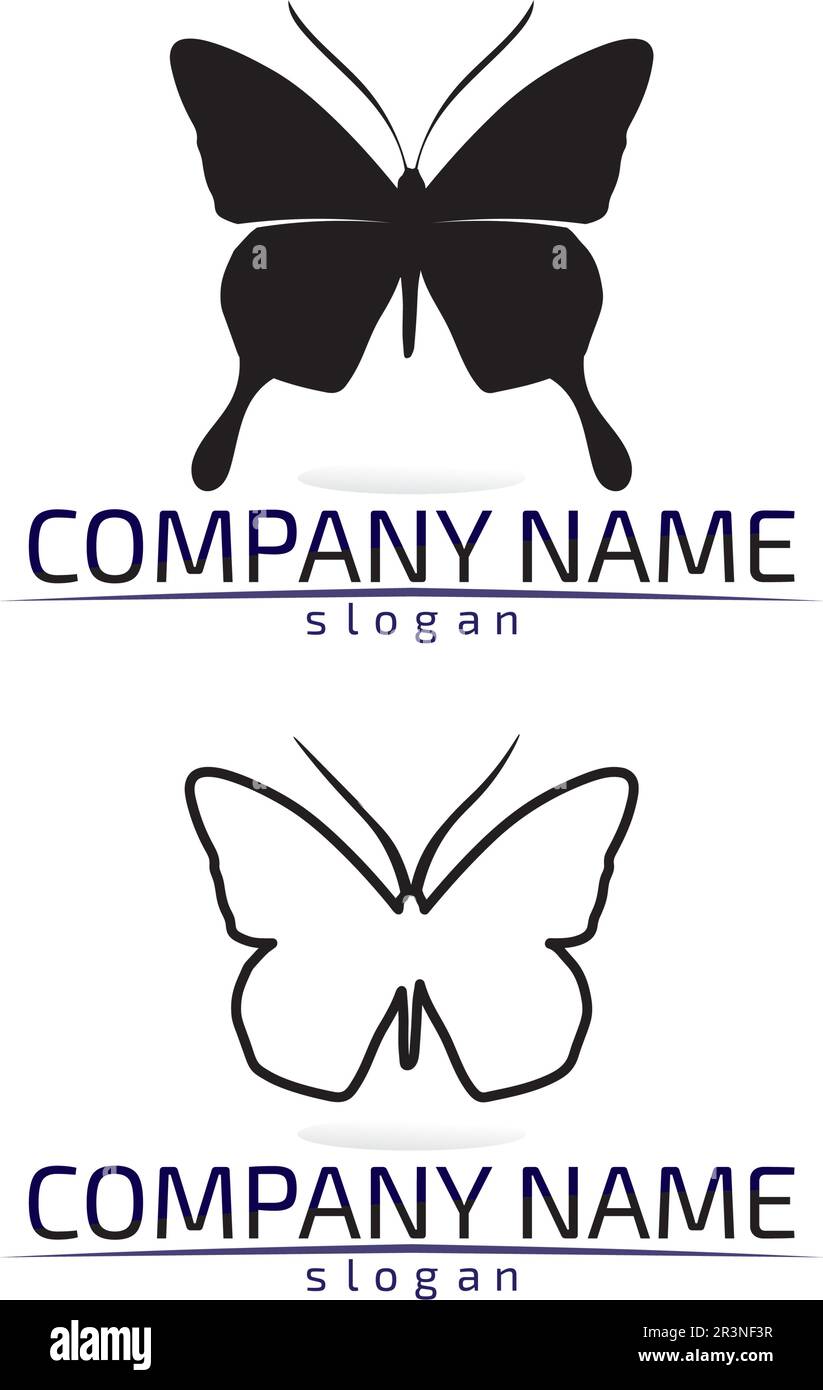 Vector Butterfly conceptual simple colorful icon Logo Vector Animal ...