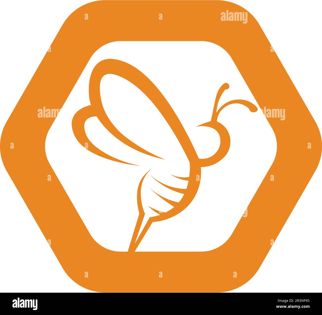 vector bee honey honey bee logo nice orange sweet unique warm design ...